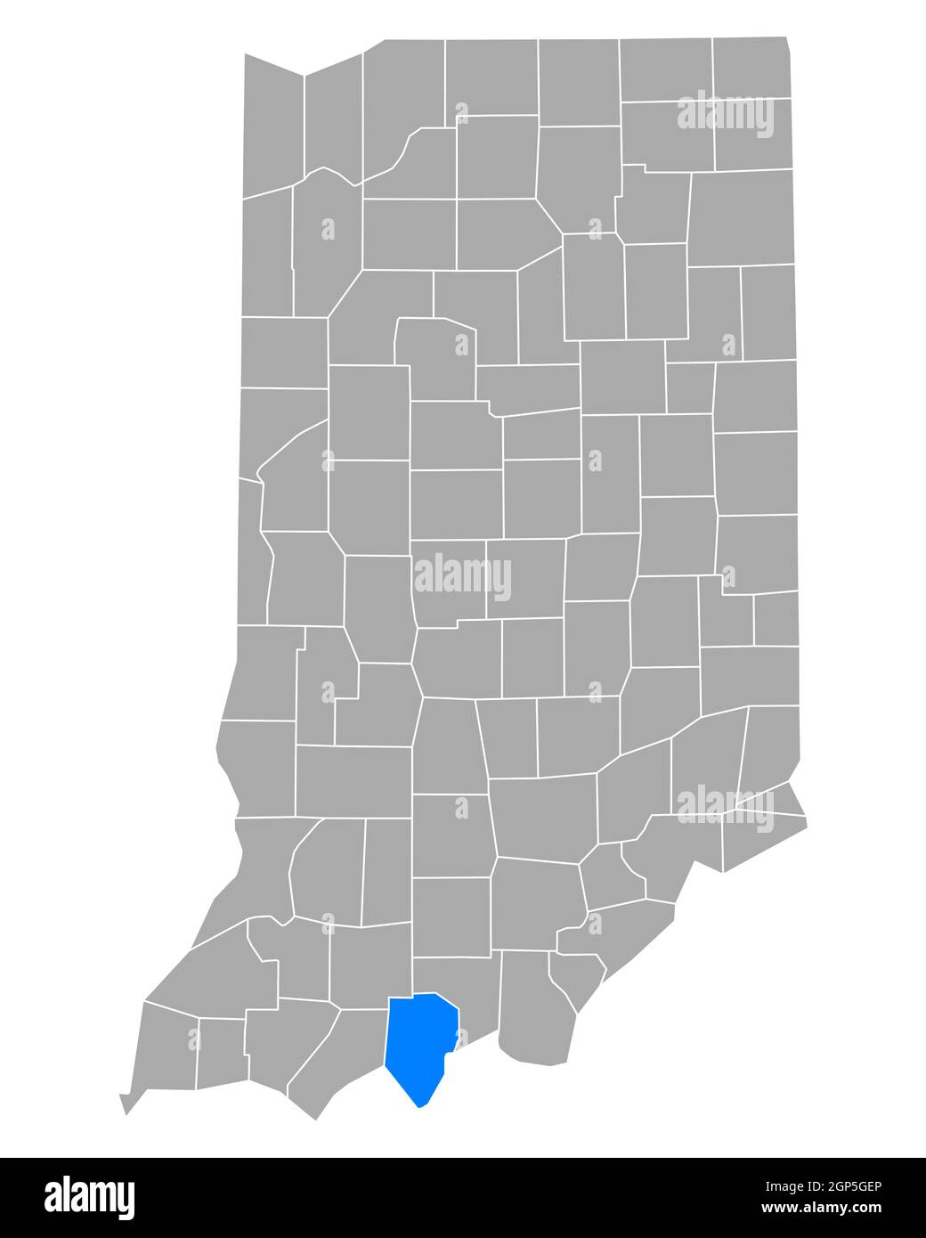 Map of Perry in Indiana Stock Photo - Alamy