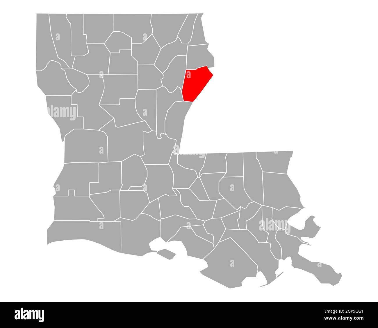 Map of Tensas in Louisiana Stock Photo - Alamy