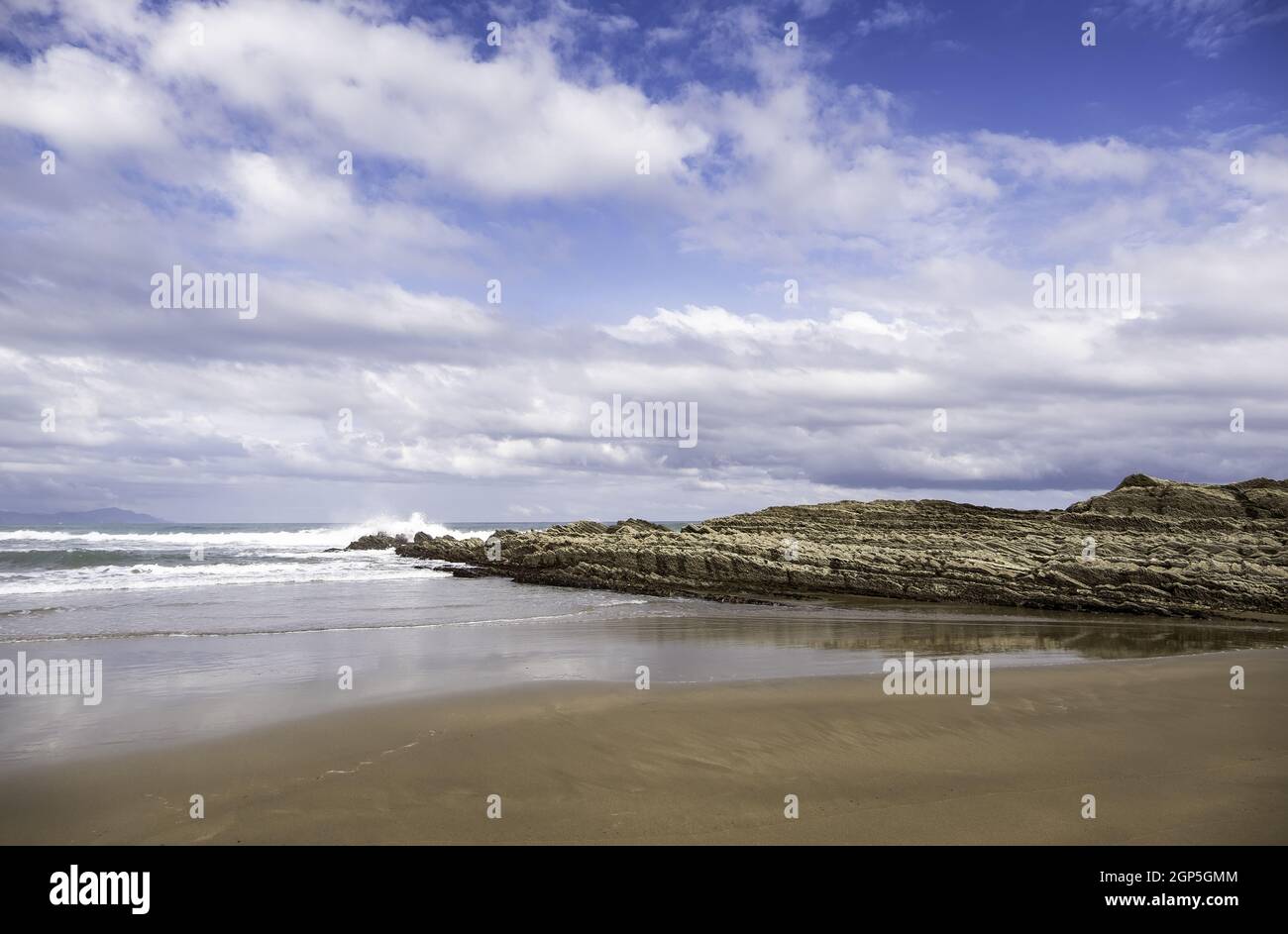 Detail of famous rock formation on a beach, erosion and nature, tourist ...