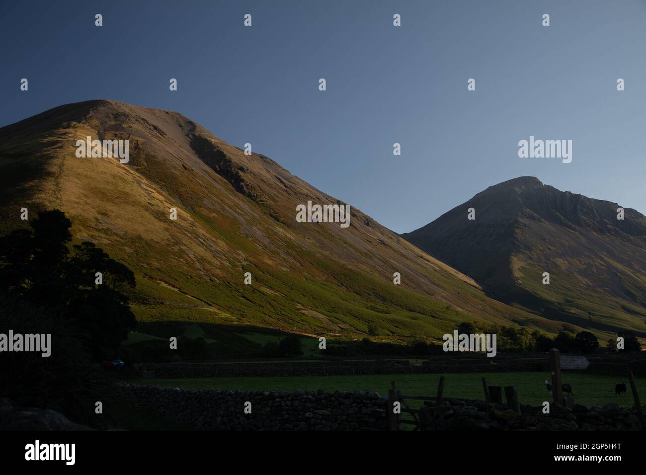 Kirk Fell with Great Gable behind Stock Photo - Alamy