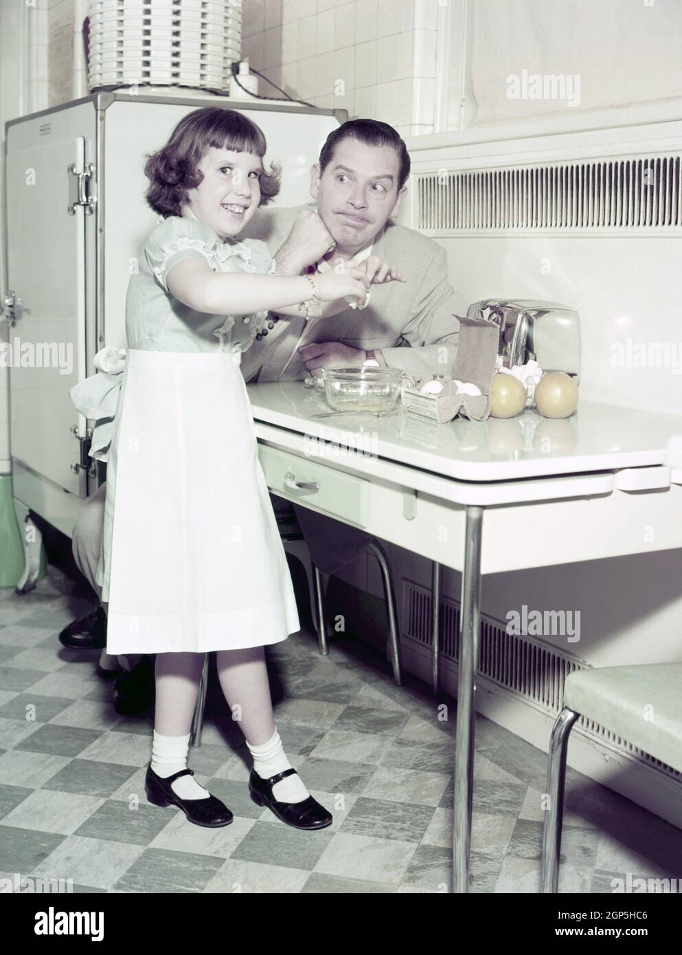 From left: Vicki Berle, Milton Berle, (father and daughter), circa ...