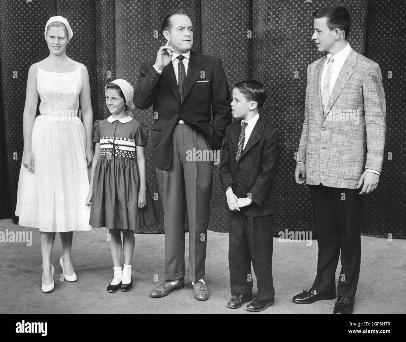 Bob Hope and his children: from left: Linda Hope, Nora Hope, Bob Hope ...