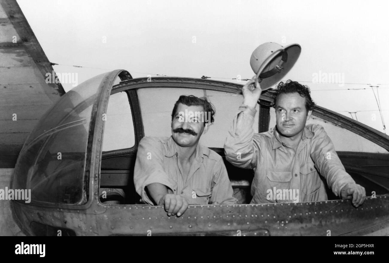 From left: Jerry Colonna, Bob Hope during WWII USO tour, 1941-1945 ...