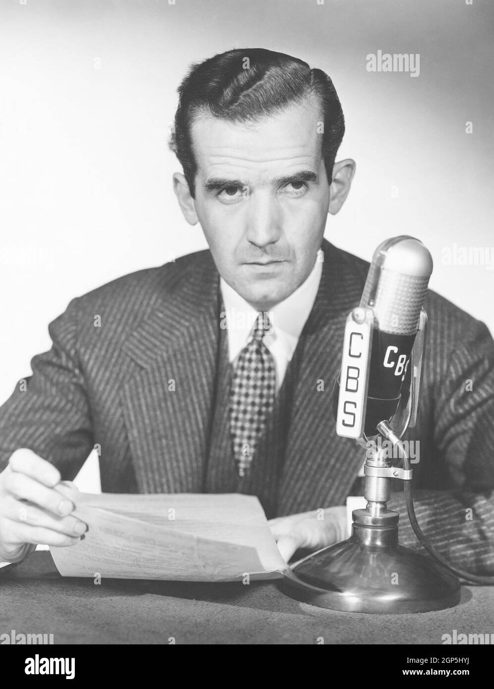 Edward R. Murrow, newscaster who worked for CBS Radio Network during ... Edward R. Murrow, newscaster who worked for CBS Radio Network during ...