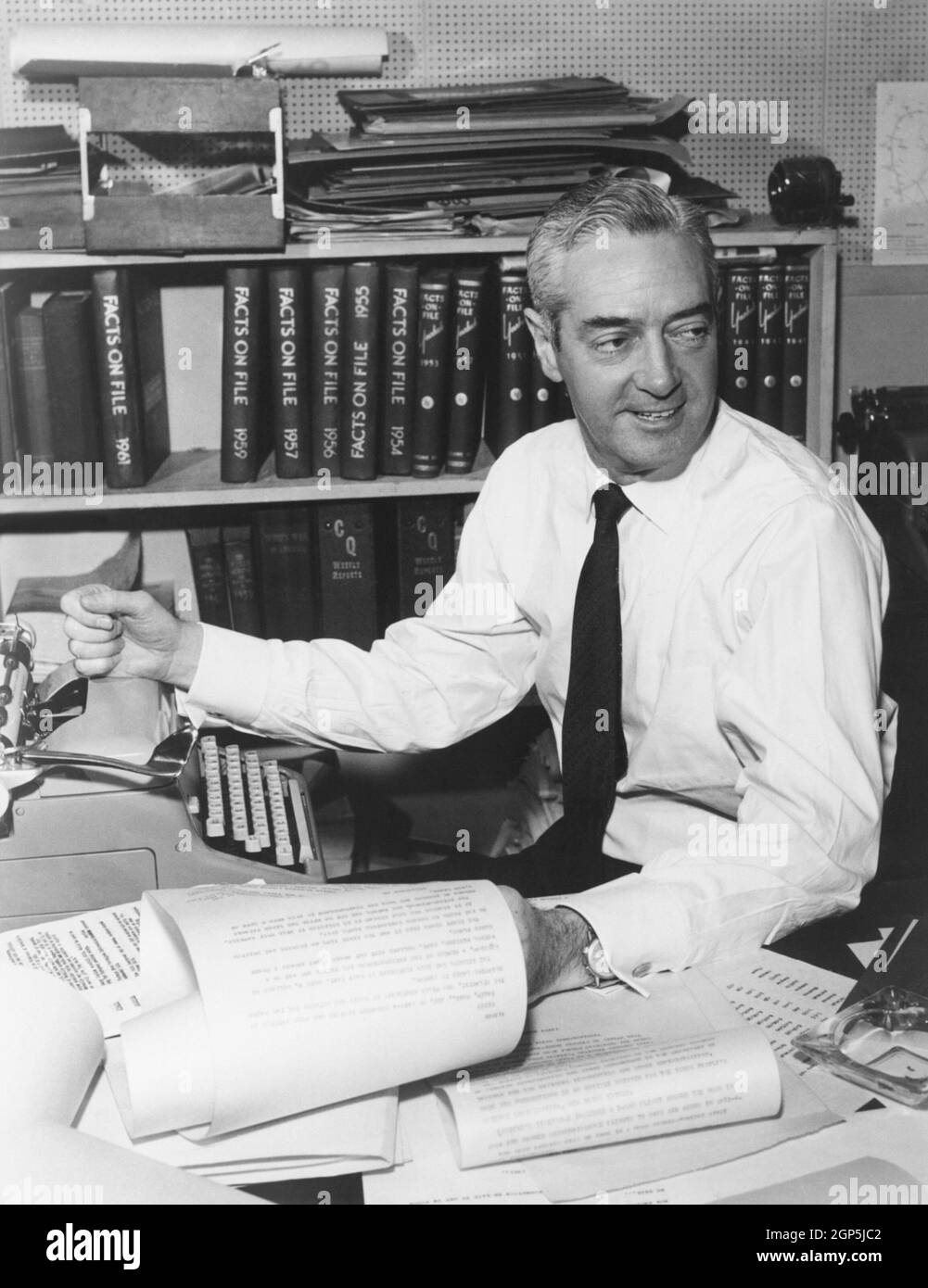 Howard K, Smith, news commentator for ABC News, circa 1970s, (1962-1979 ...