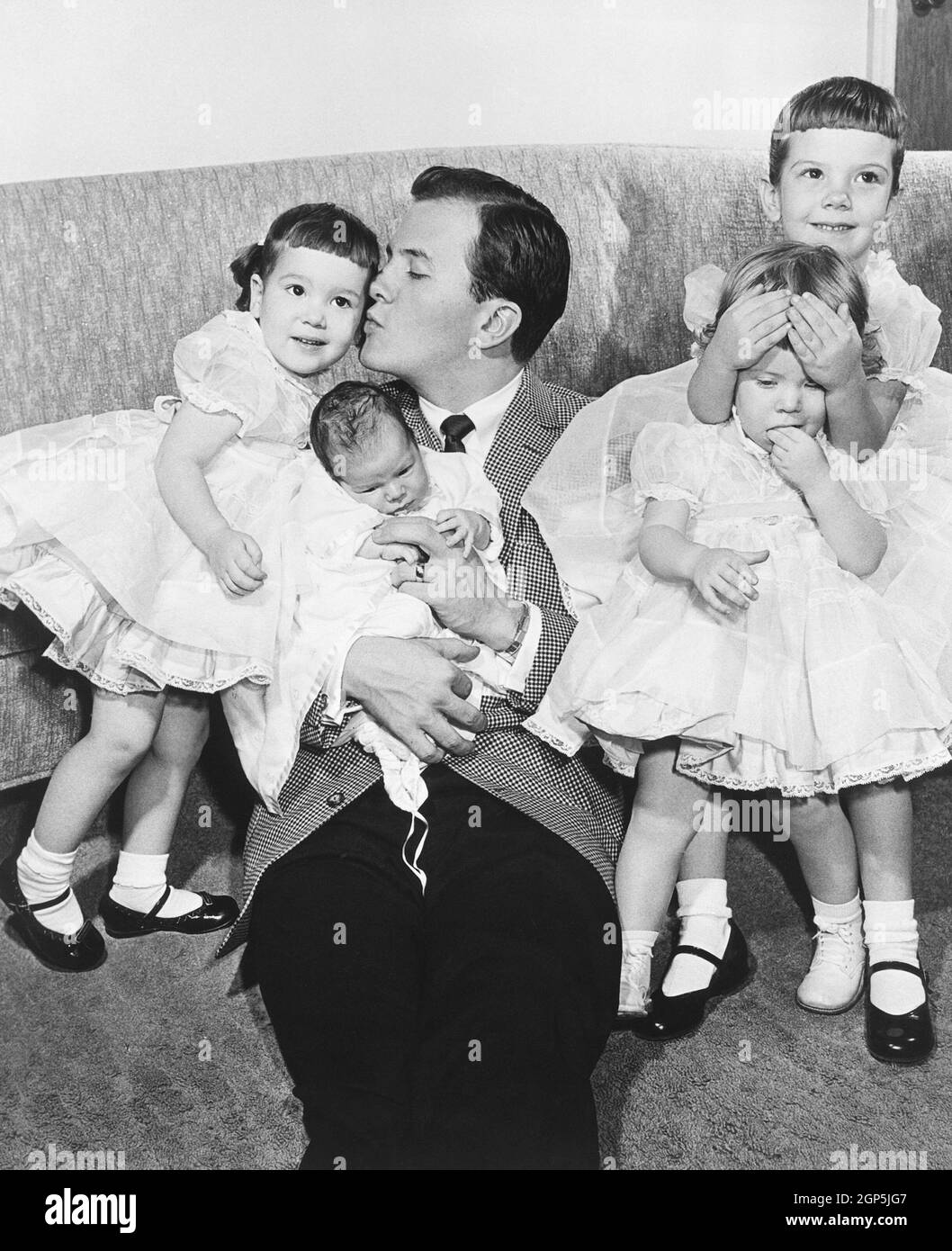 Pat Boone with his daughters on Father's Day, from left: Linda Lee ...