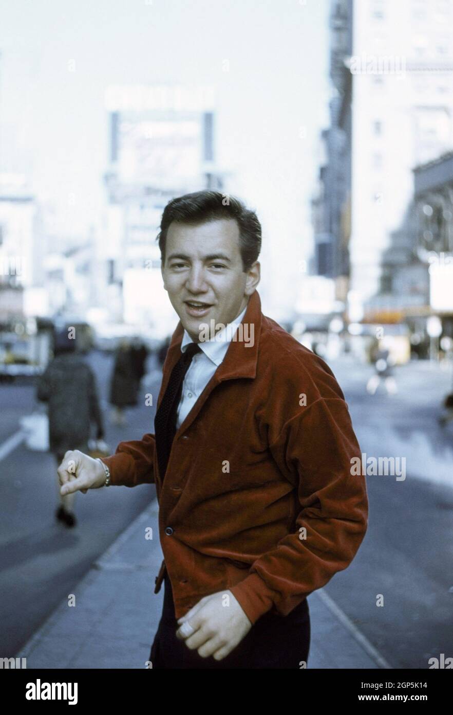 Bobby Darin in Times Square, New York City, 1960 Stock Photo - Alamy