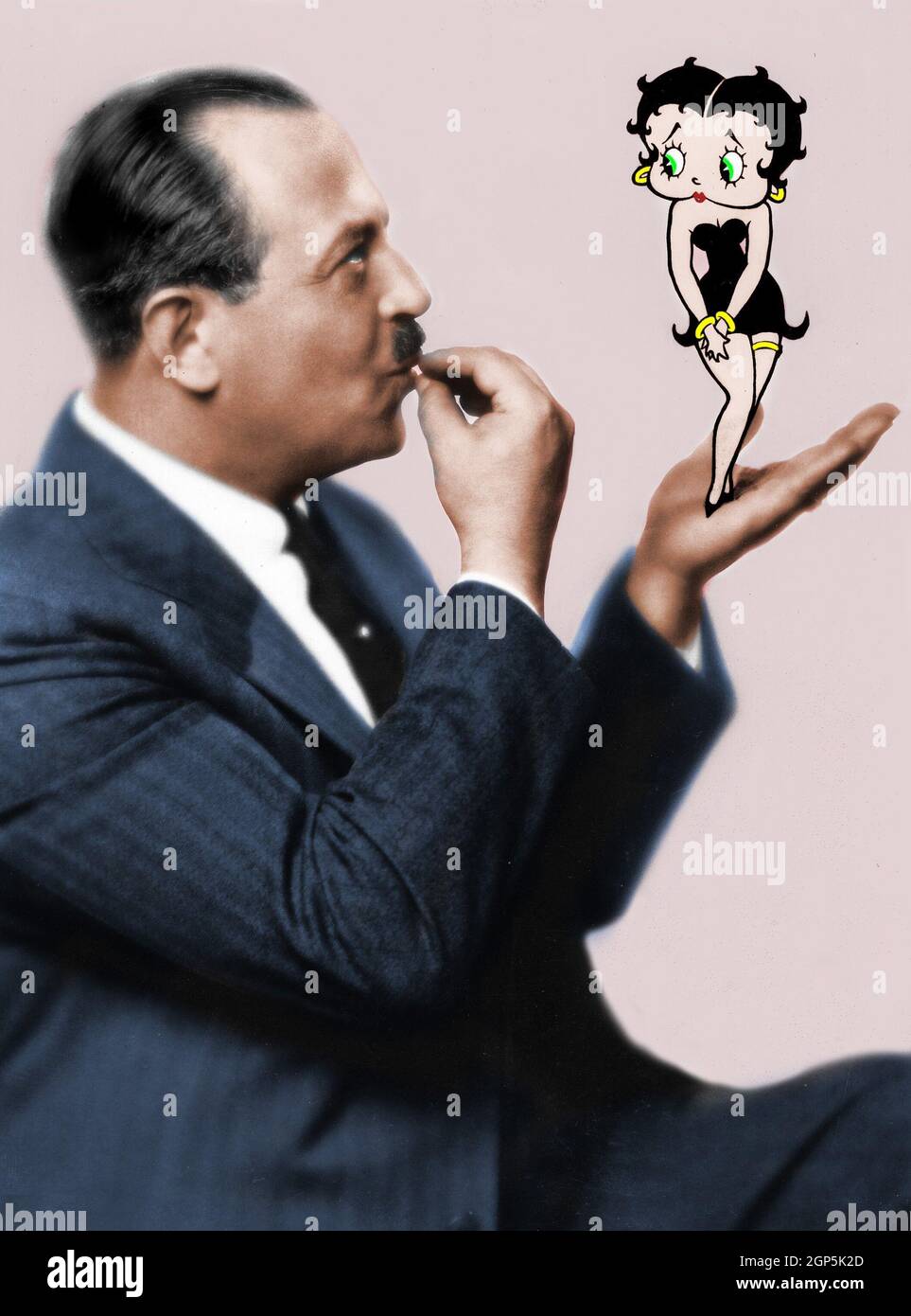 Betty Boop, with creator, Max Fleischer, 1930s animated character ...