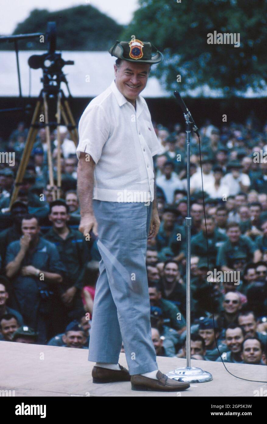 Bob Hope in Udorn Thailand during USO tour to entertain US troops ...