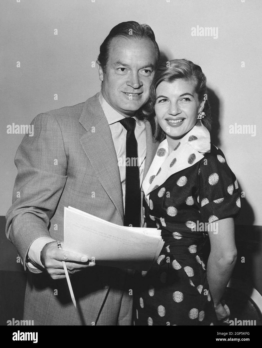 THE BOB HOPE SHOW, from left: Bob Hope (host of radio show), Corinne ...