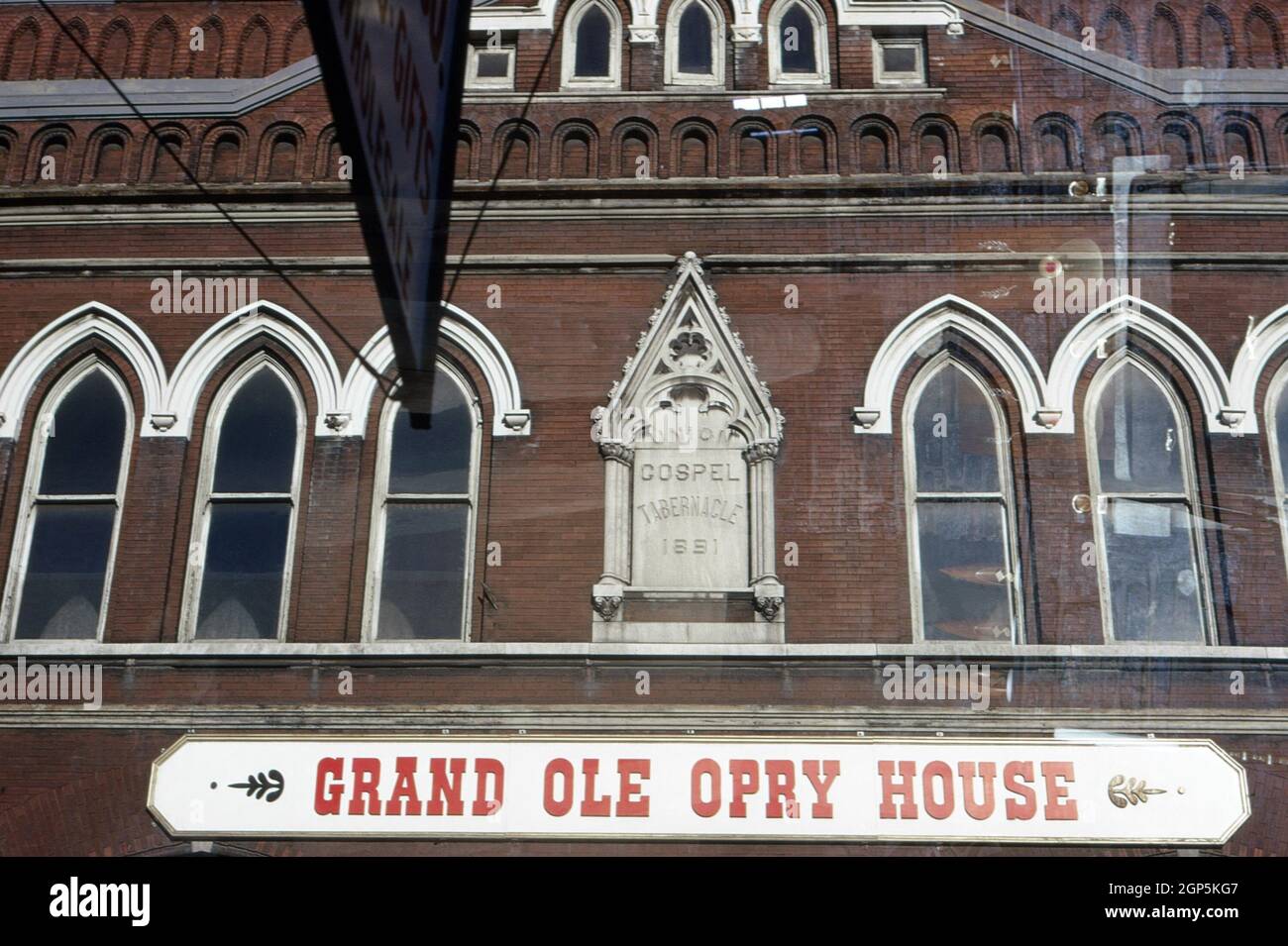 The marquee at Ryman Auditorium in 1970, home of the original Grand Ole ...