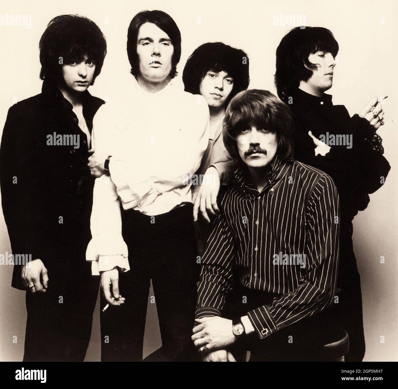 Deep Purple, rock group, first line-up from 1968. Shows left to right ...