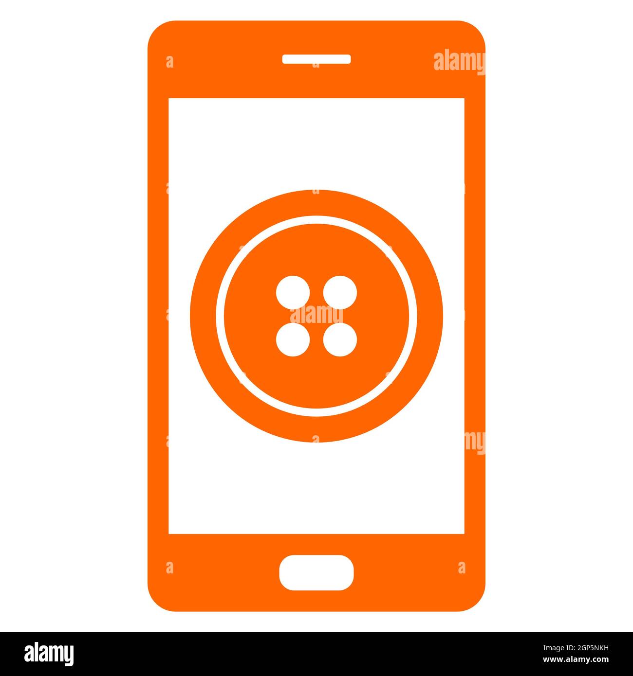 Button and smartphone Stock Photo - Alamy