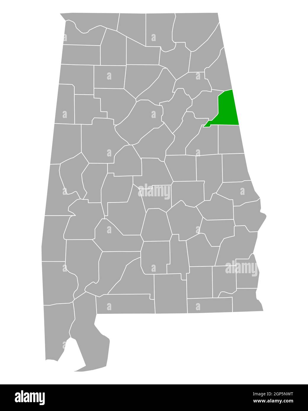 Map of Cleburne in Alabama Stock Photo - Alamy