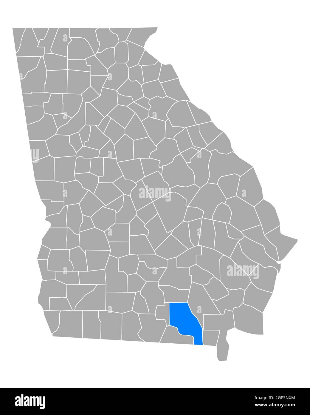 Map of Clinch in Georgia Stock Photo - Alamy