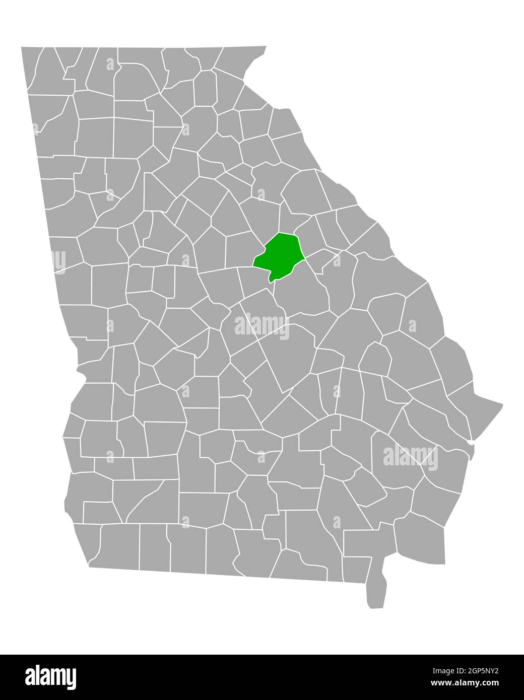 Map of Hancock in Georgia Stock Photo - Alamy