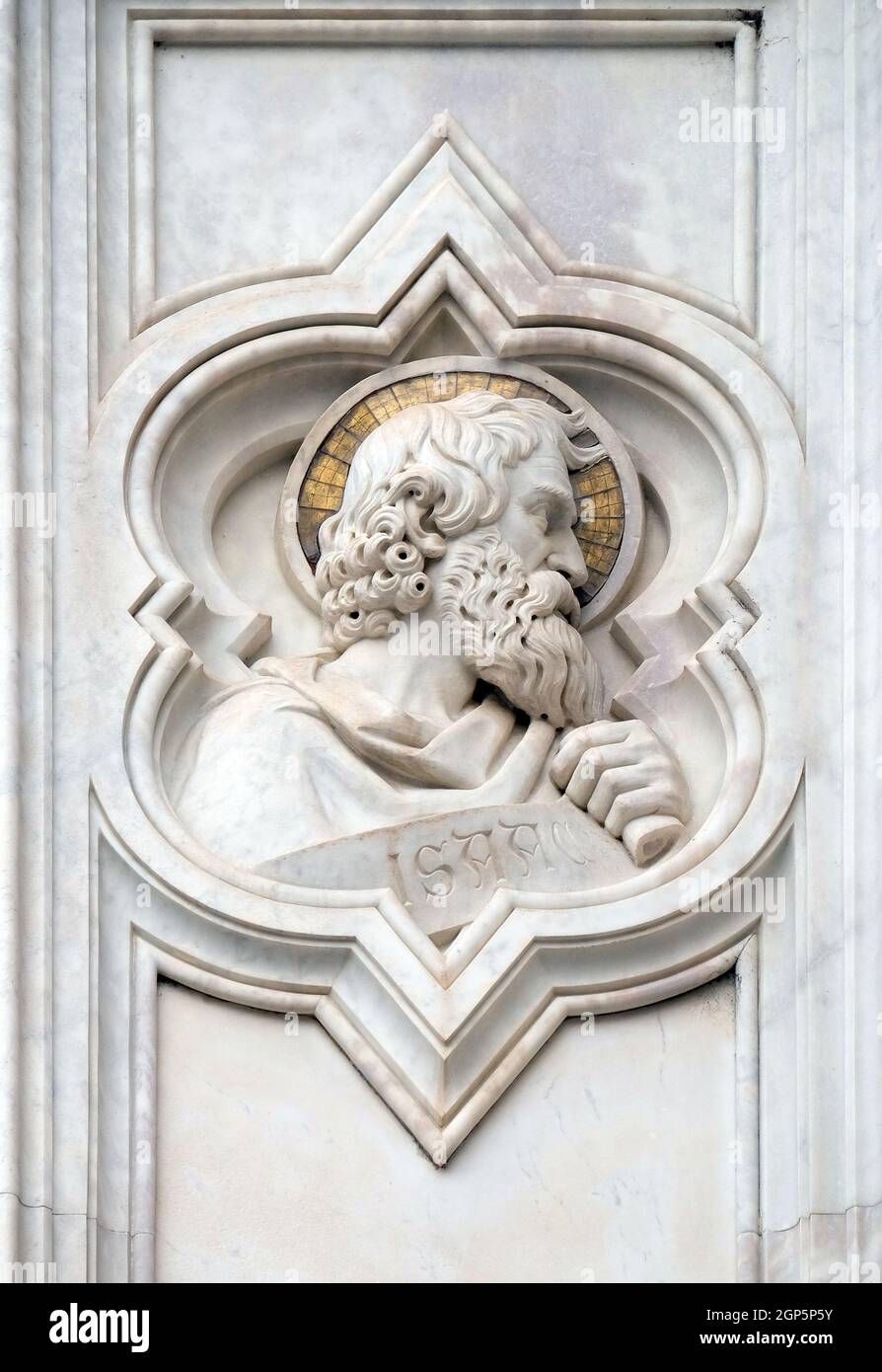 Isaac, relief on the facade of Basilica of Santa Croce (Basilica of the ...