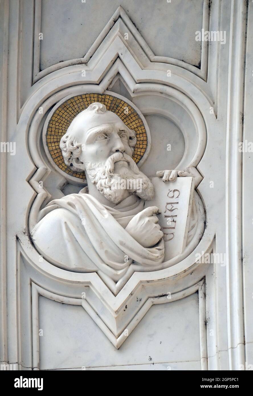 Elijah, relief on the facade of Basilica of Santa Croce (Basilica of ...