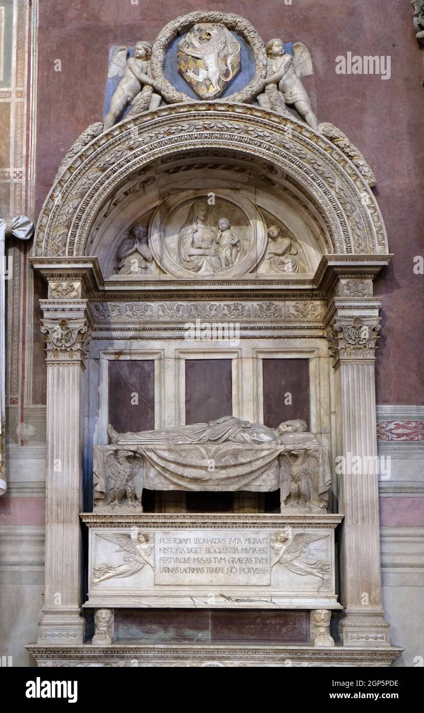 Tomb of Leonardo Bruni Italian humanist, historian and statesman1370 ...