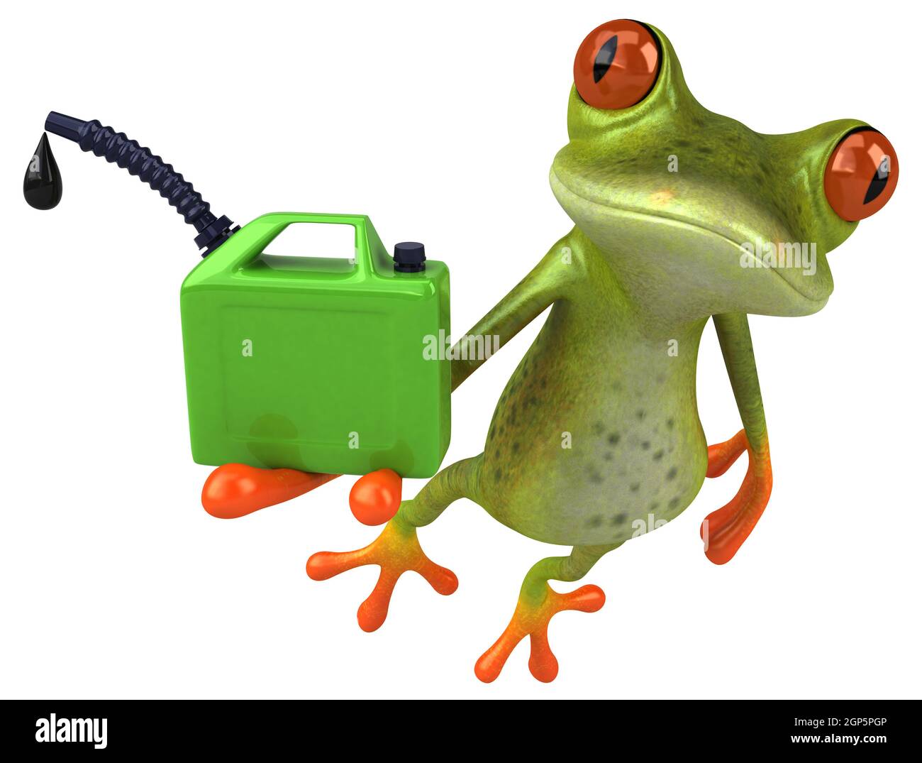 Fun frog - 3D Illustration Stock Photo - Alamy