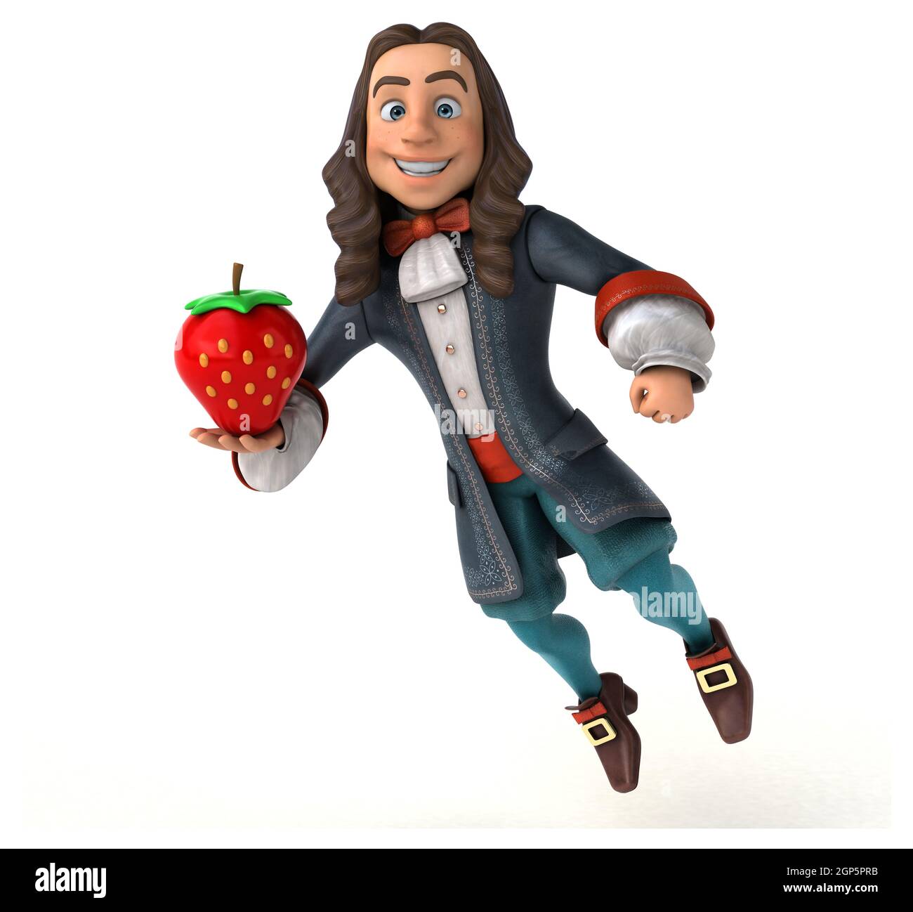 3D Illustration of a cartoon man in historical baroque costume Stock ...