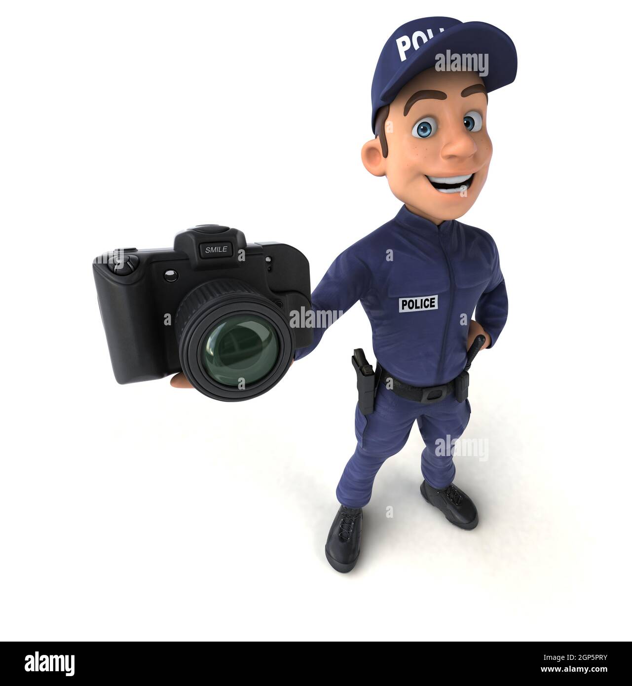 Fun 3D illustration of a cartoon Police Officer Stock Photo - Alamy