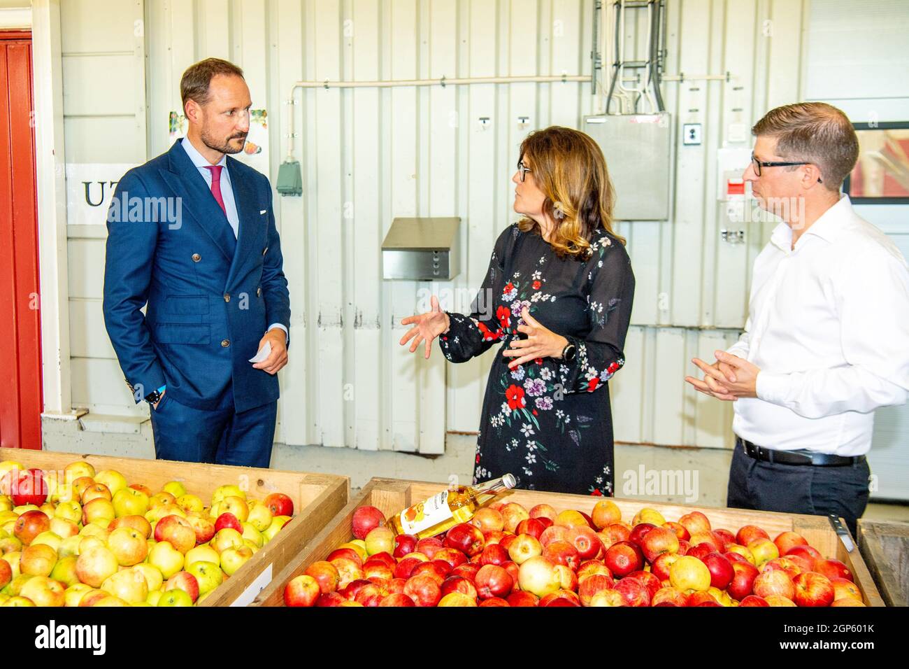 Crown Prince Haakon of Norway during a visit to Askim Frukt- og ...