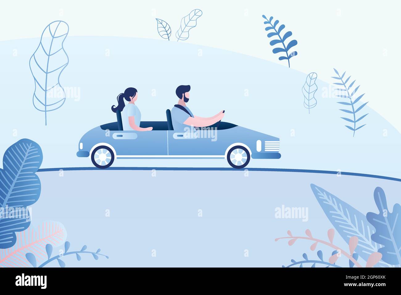 Man driving car side view Stock Vector Images - Alamy