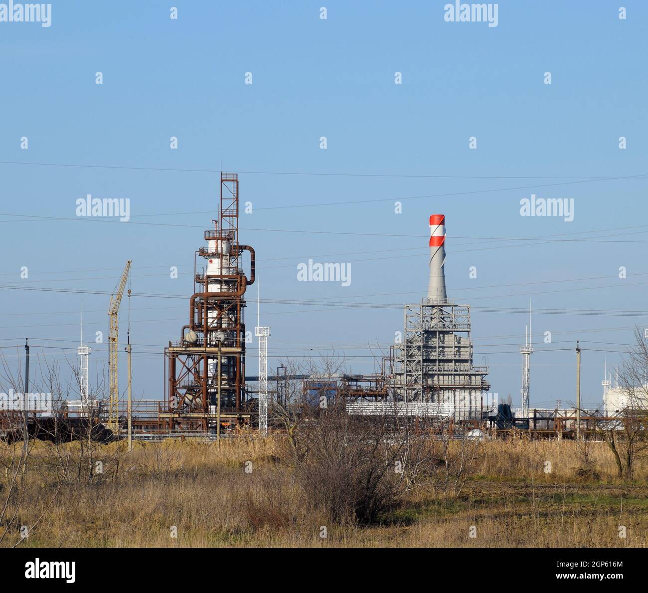 The column of deep processing of fuel oil. A furnace for heating fuel ...