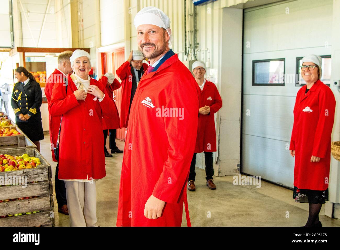 Crown Prince Haakon of Norway during a visit to Askim Frukt- og ...