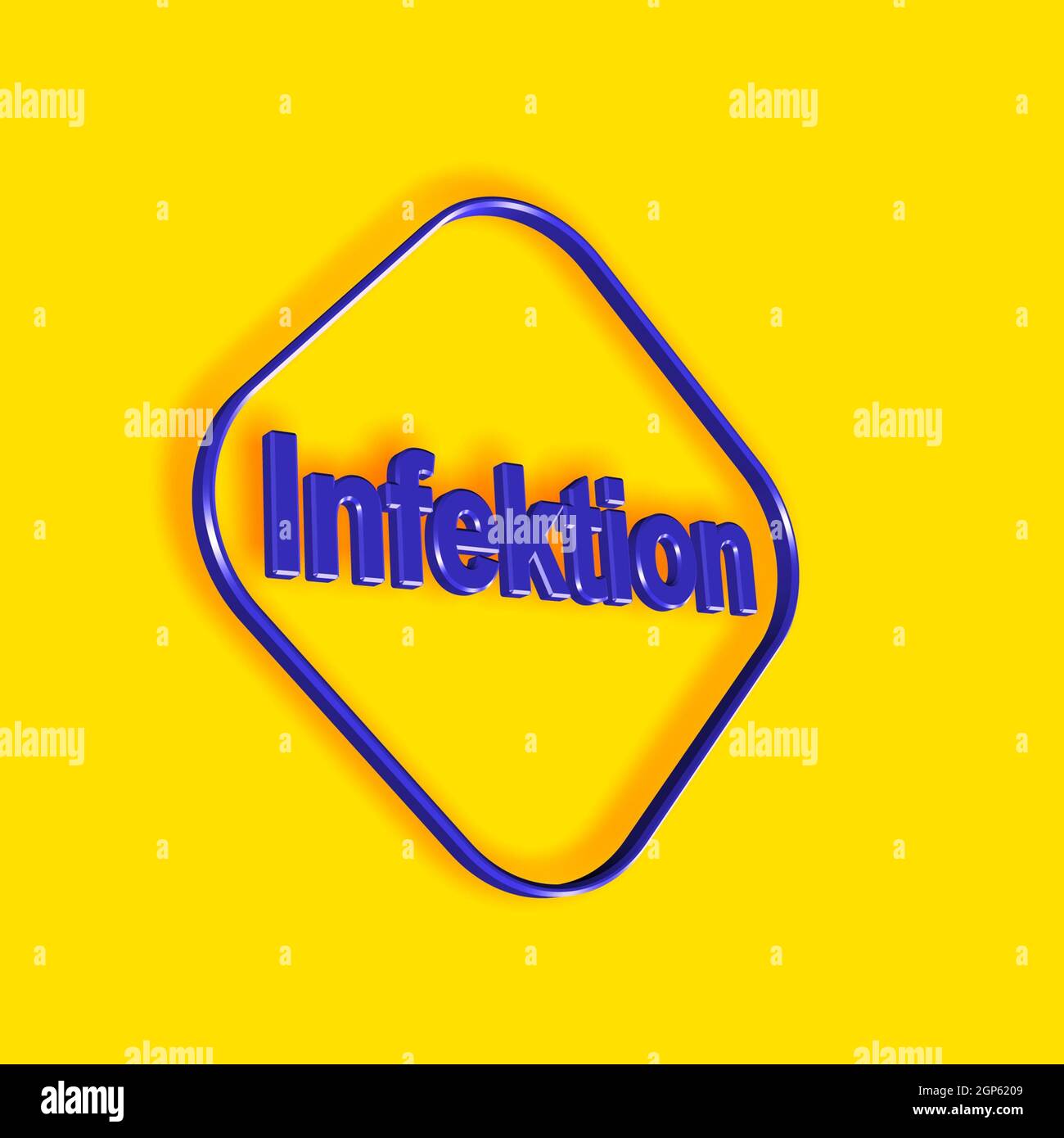 Infection - Word or text as 3D illustration, 3D rendering Stock Photo ...