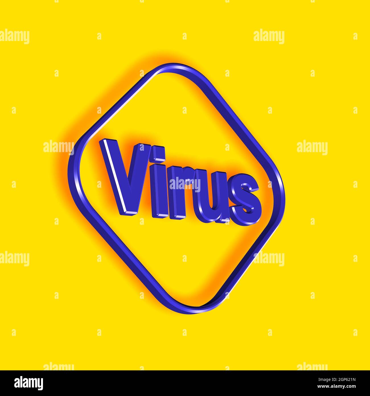 Virus - Word or text as 3D illustration, 3D rendering Stock Photo - Alamy