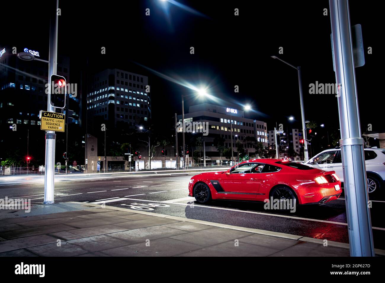 CANBERRA, AUSTRALIA - Oct 24, 2020: the Night street photography with ...