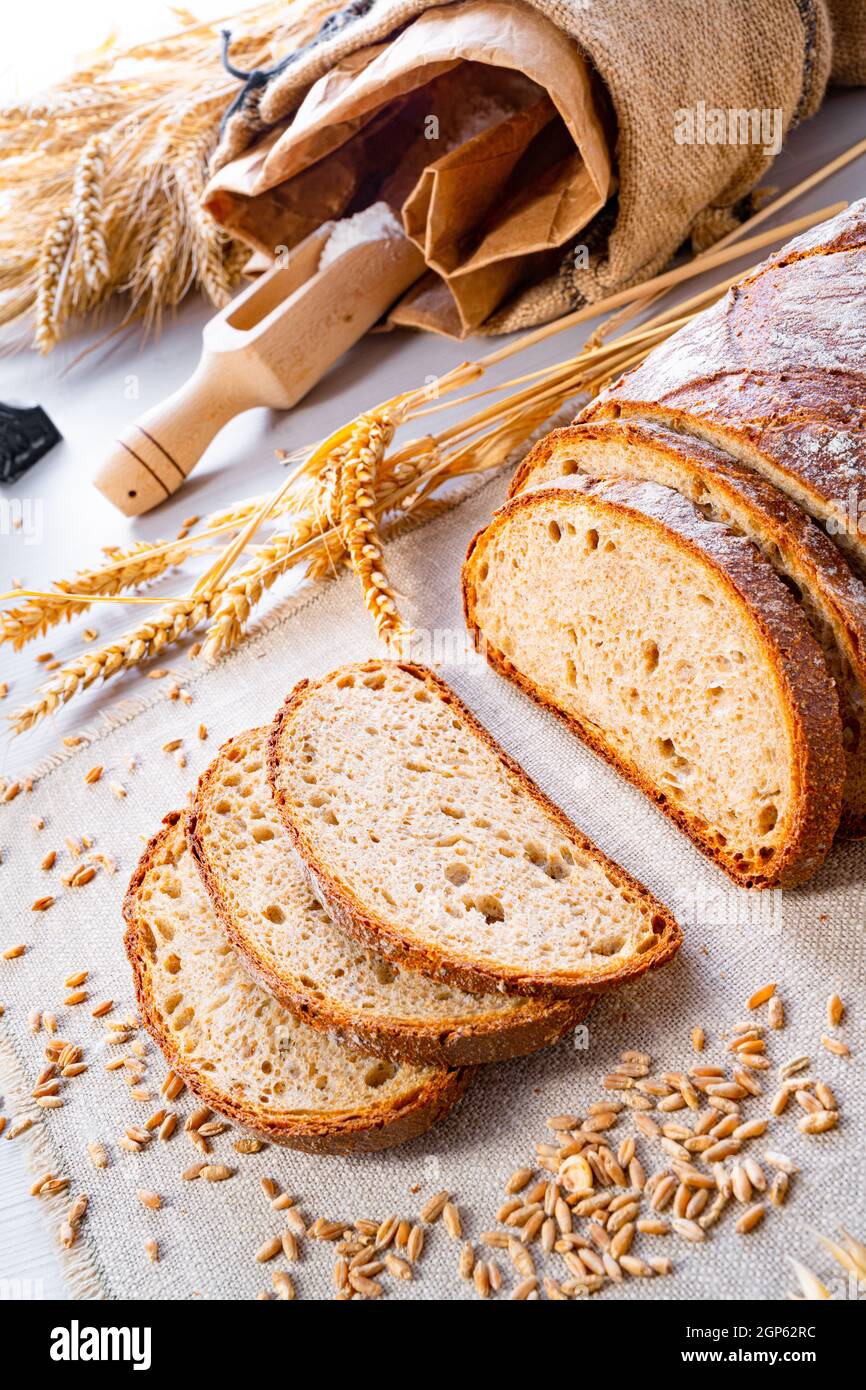Delicious mixed rye bread, also called gray bread Stock Photo - Alamy