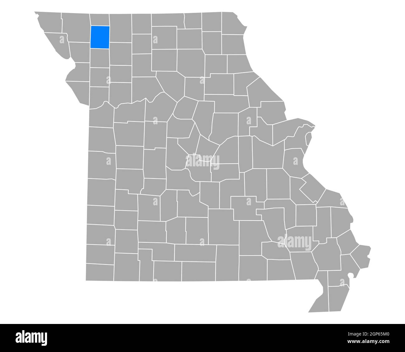 Map of Gentry in Missouri Stock Photo - Alamy
