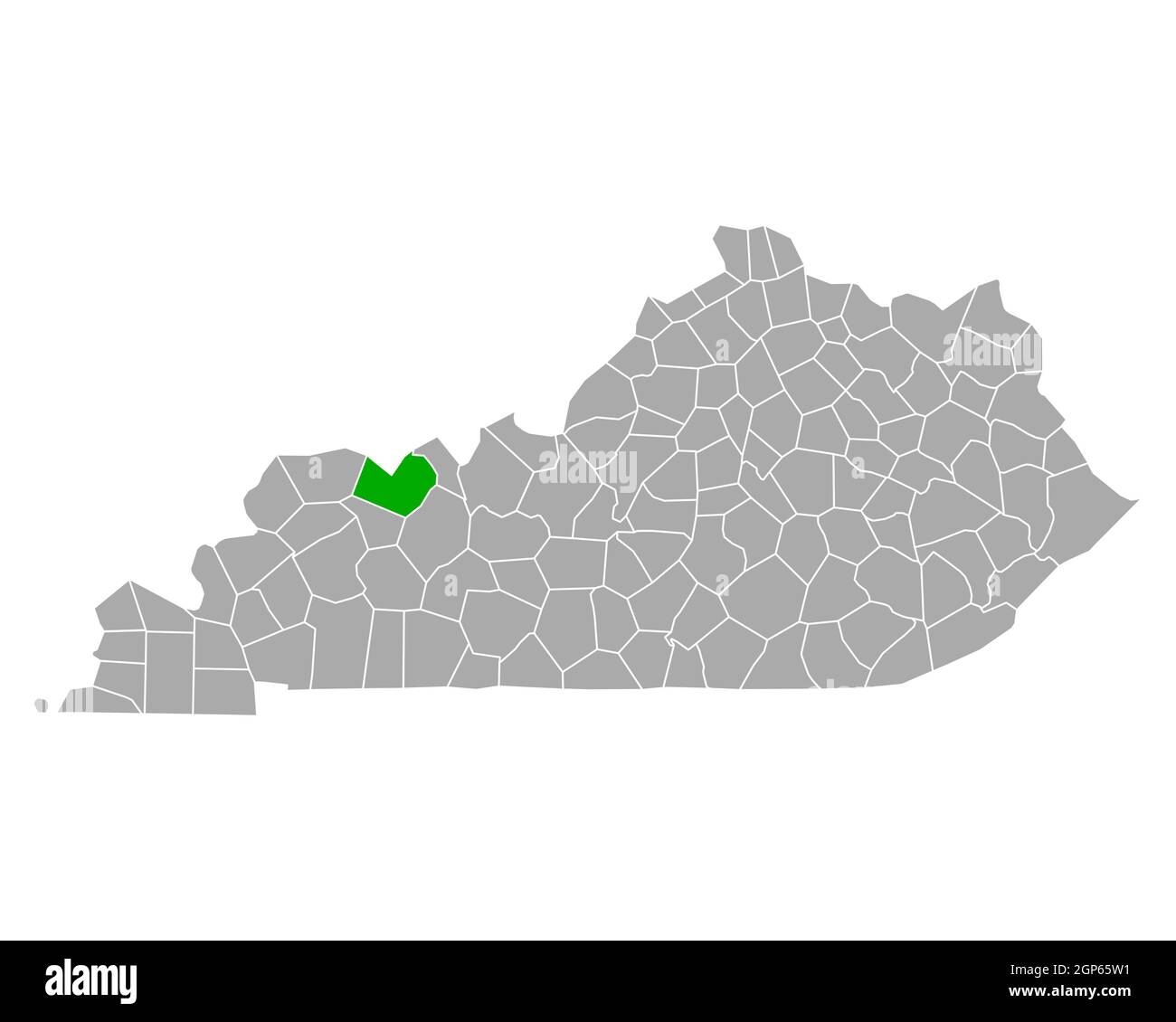 Map of Daviess in Kentucky Stock Photo - Alamy