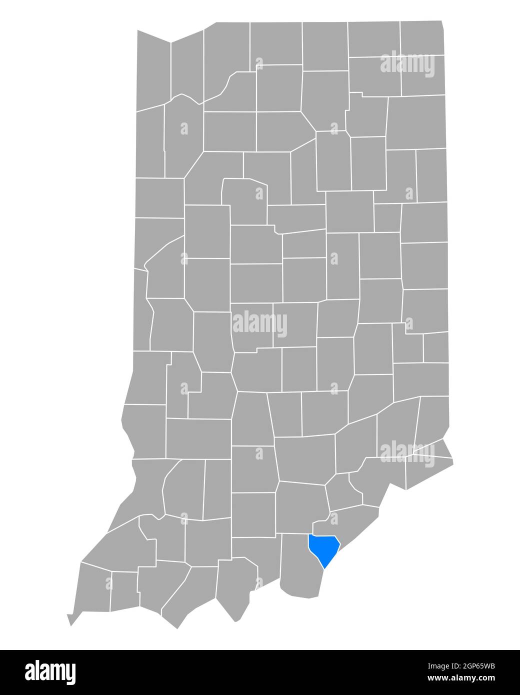 Map of Floyd in Indiana Stock Photo - Alamy