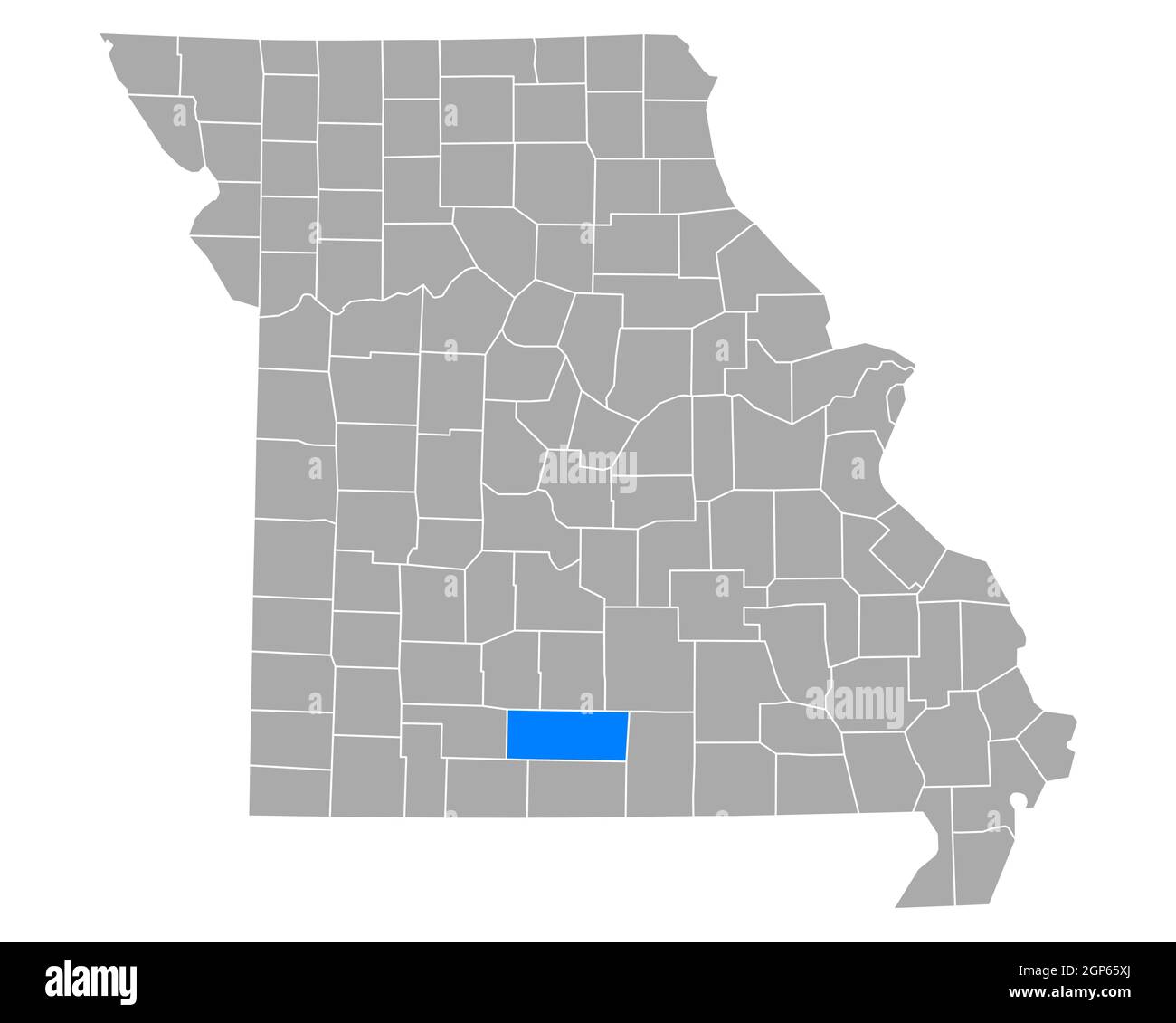 Map of Douglas in Missouri Stock Photo - Alamy