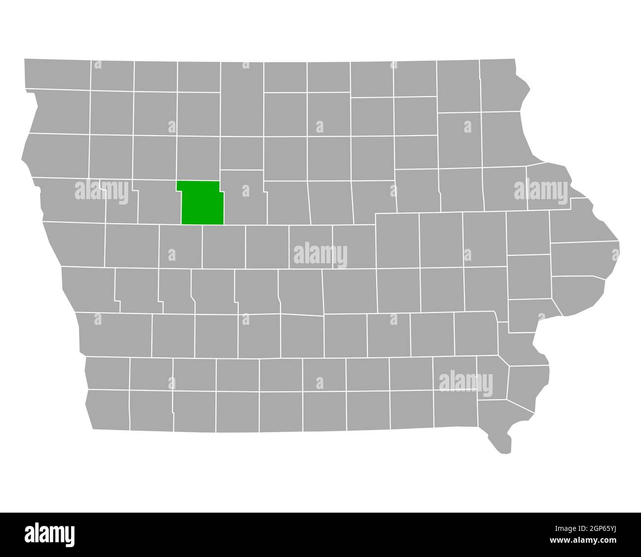 Map of Calhoun in Iowa Stock Photo - Alamy