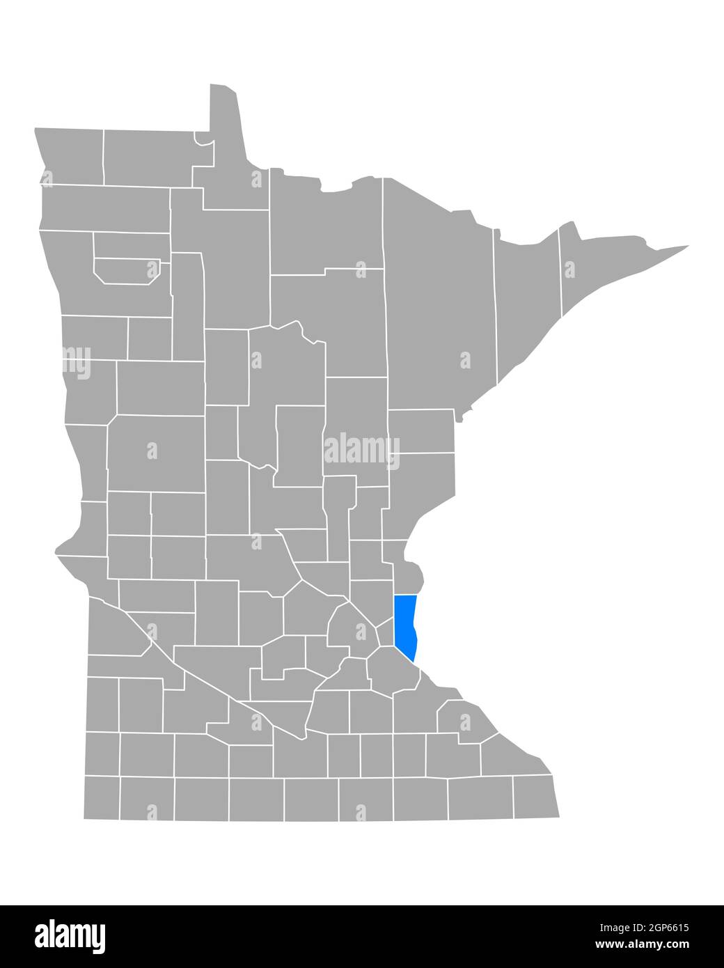 Map of Washington in Minnesota Stock Photo - Alamy