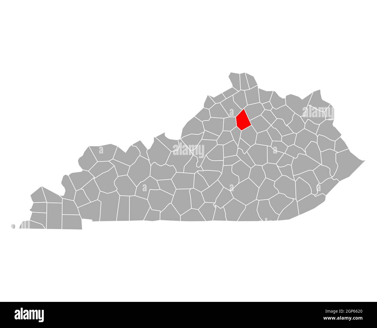 Map of Scott in Kentucky Stock Photo - Alamy
