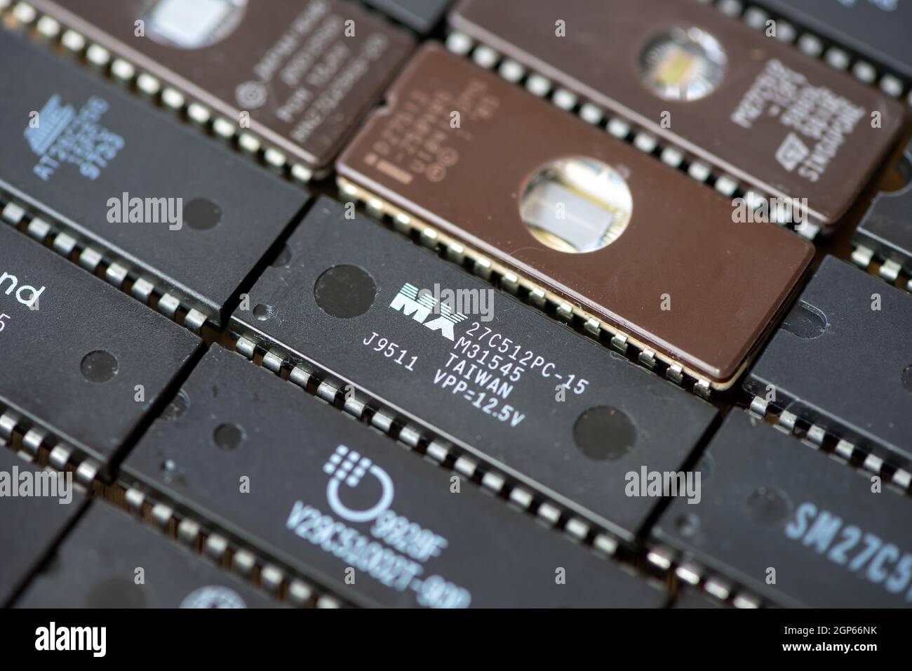 Timisoara, Romania - March 20, 2021: Close-up of integrated circuits ...