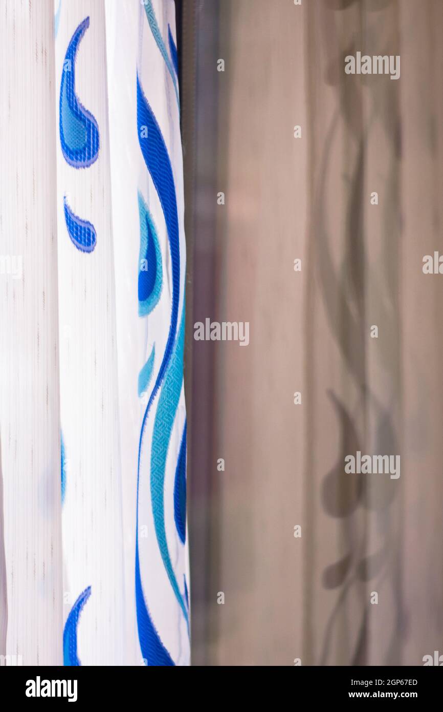 Washed out reflection of curtain in the window Stock Photo - Alamy