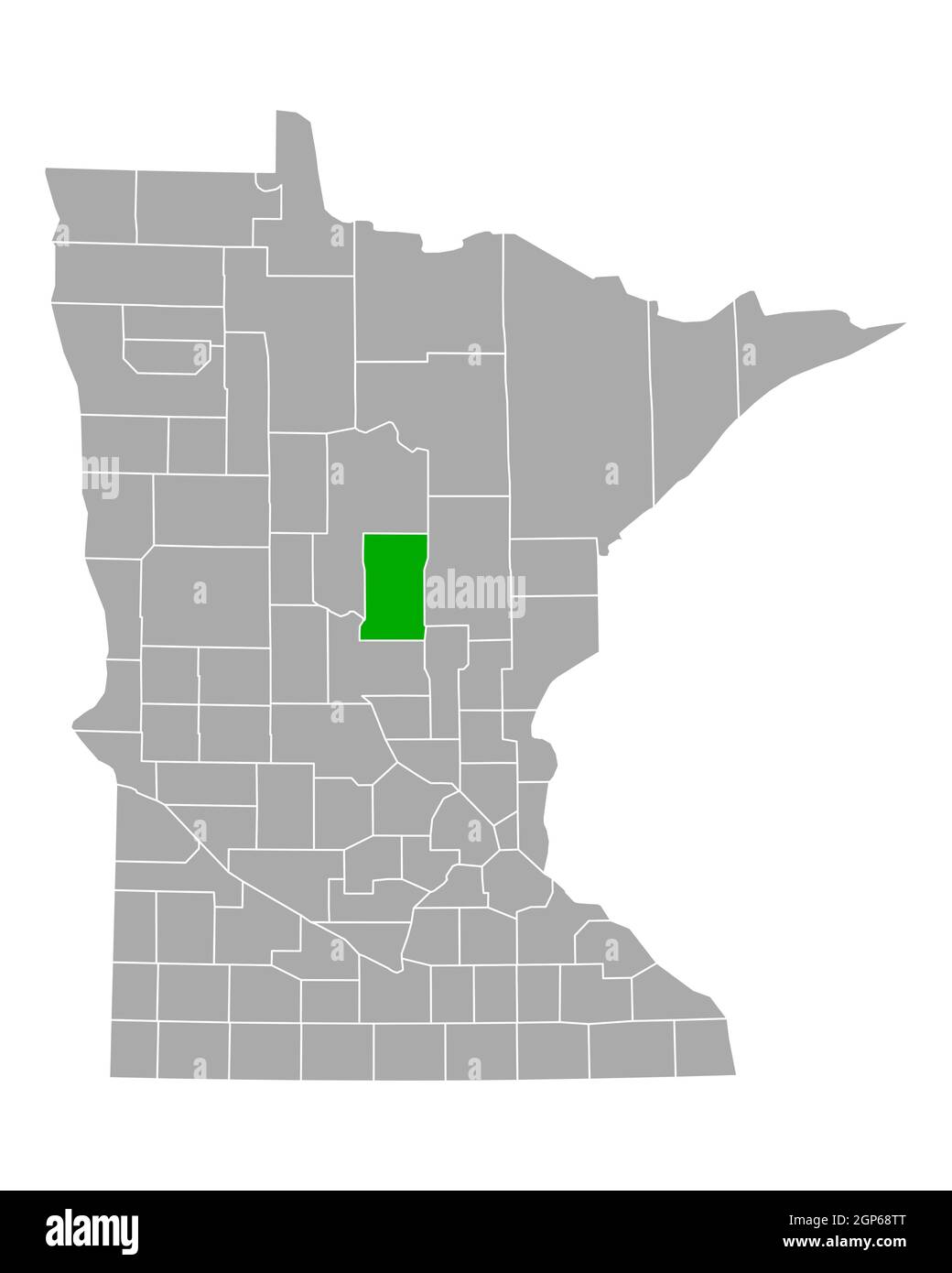 Map of Crow Wing in Minnesota Stock Photo - Alamy