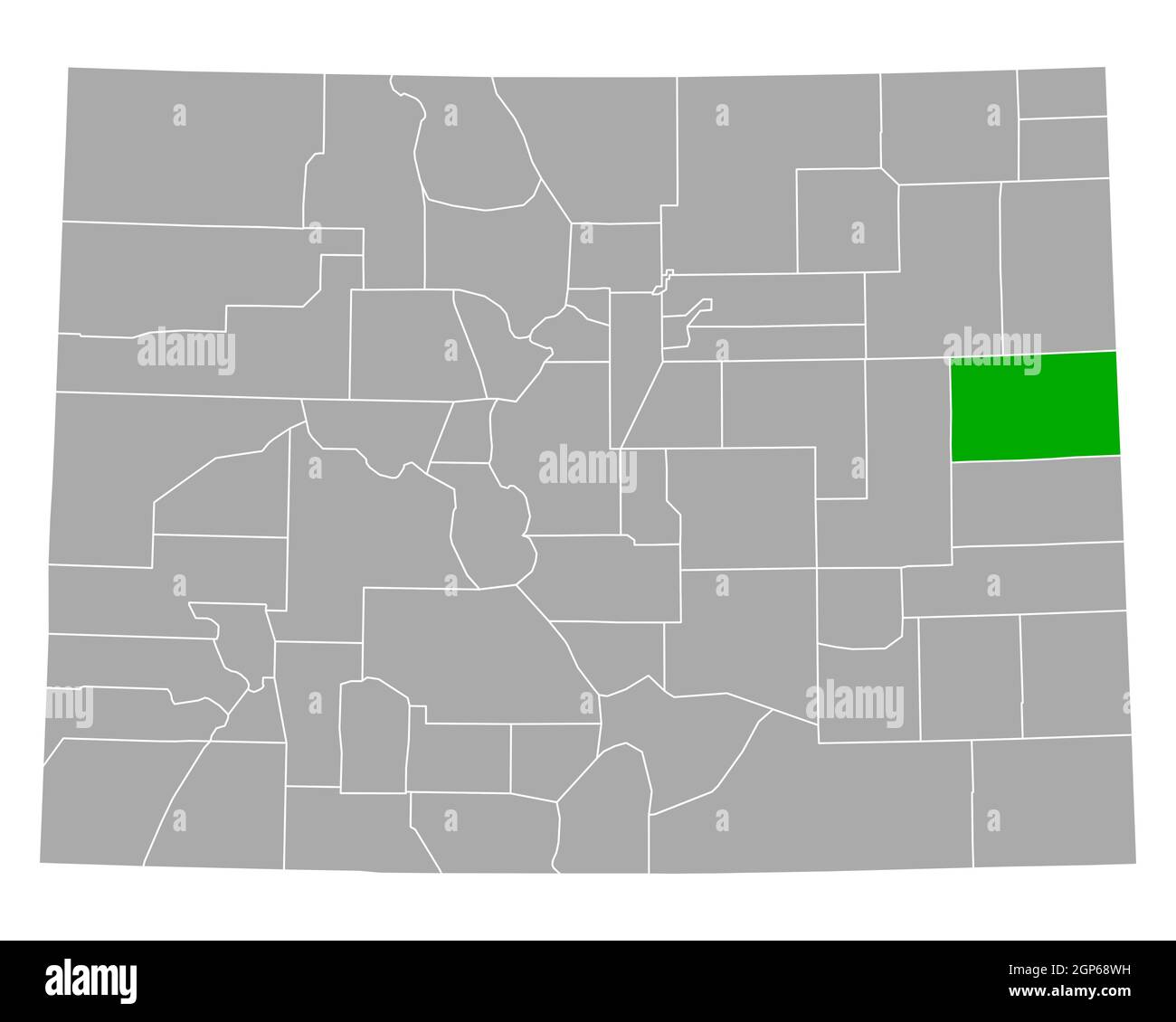 Map of Kit Carson in Colorado Stock Photo - Alamy