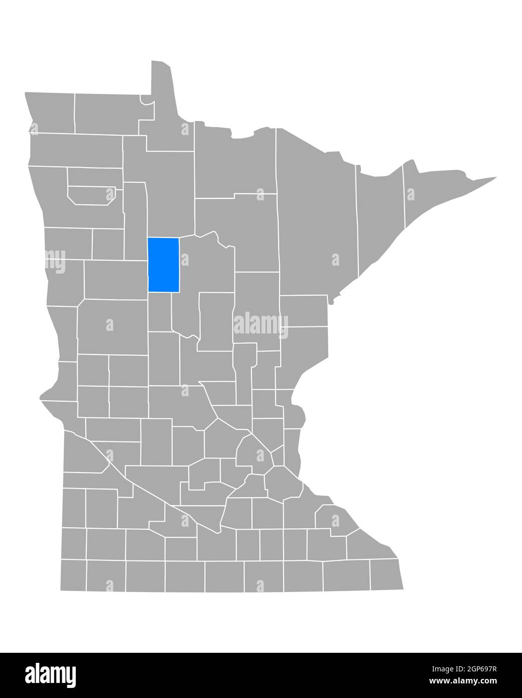 Map of Hubbard in Minnesota Stock Photo - Alamy