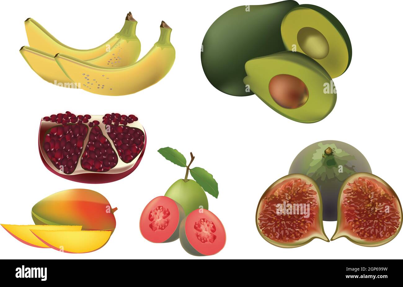 exotic fruit guava mango Stock Photo - Alamy