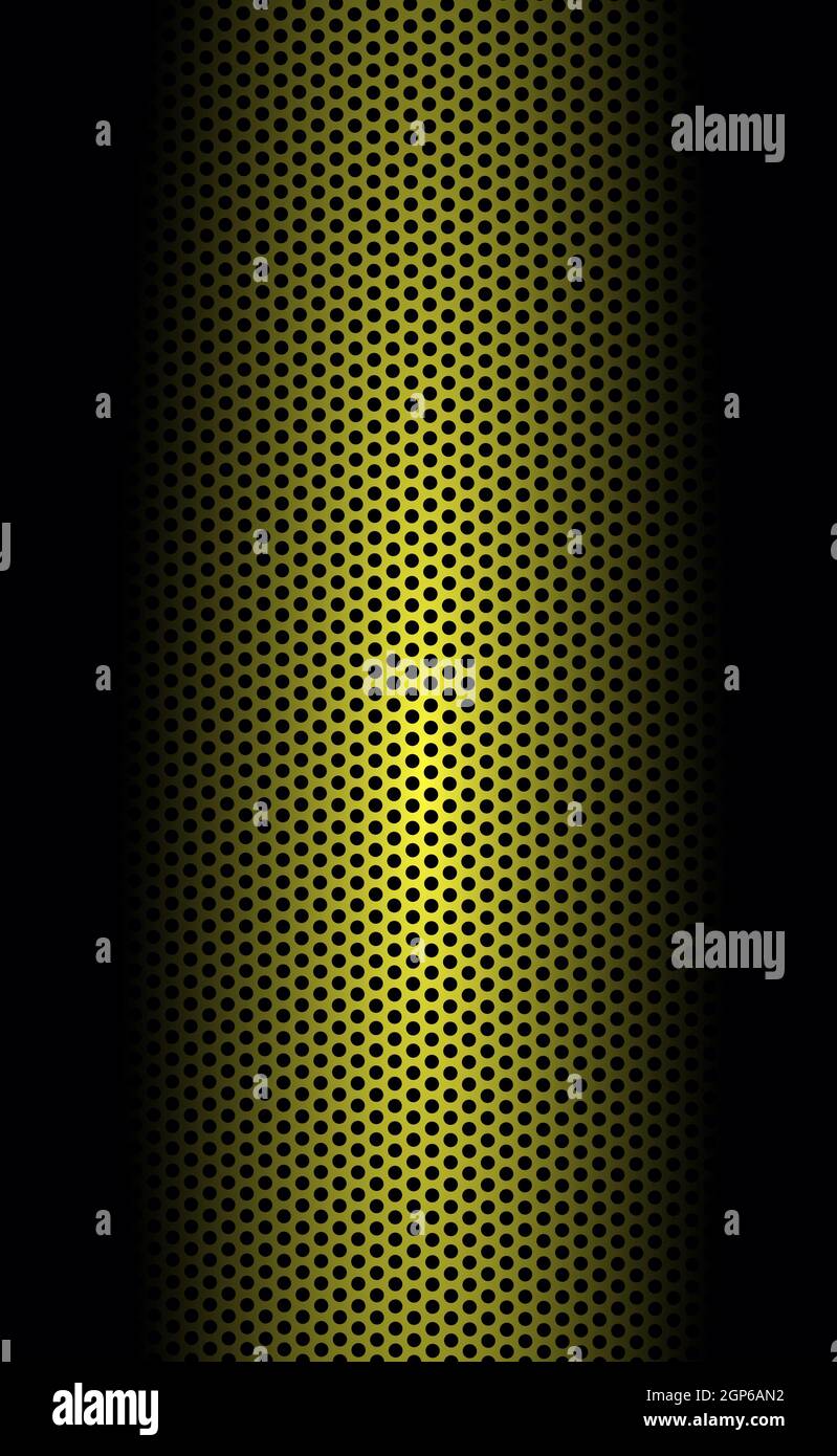 Abstract yellow-black perforated background with highlights - Vector ...