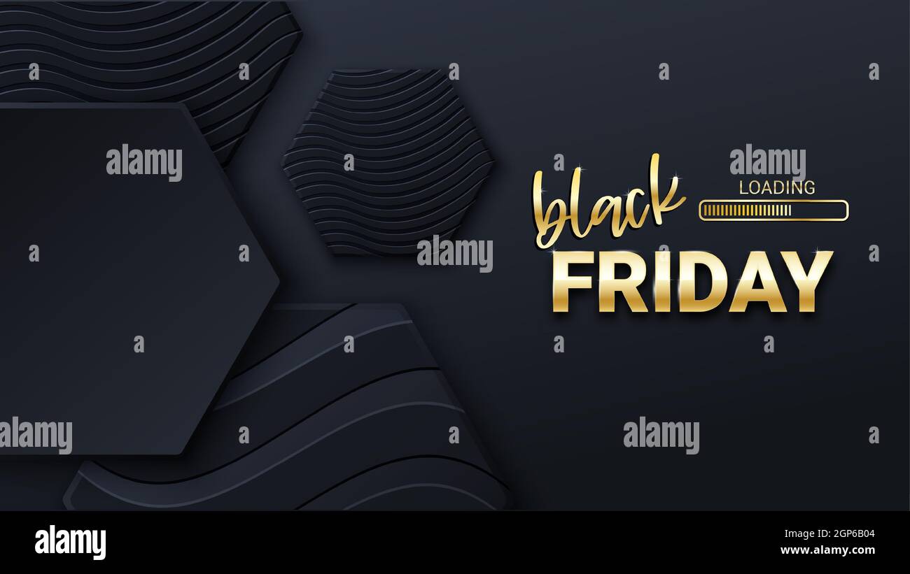 Black Friday loading bar background, banner poster design template ...