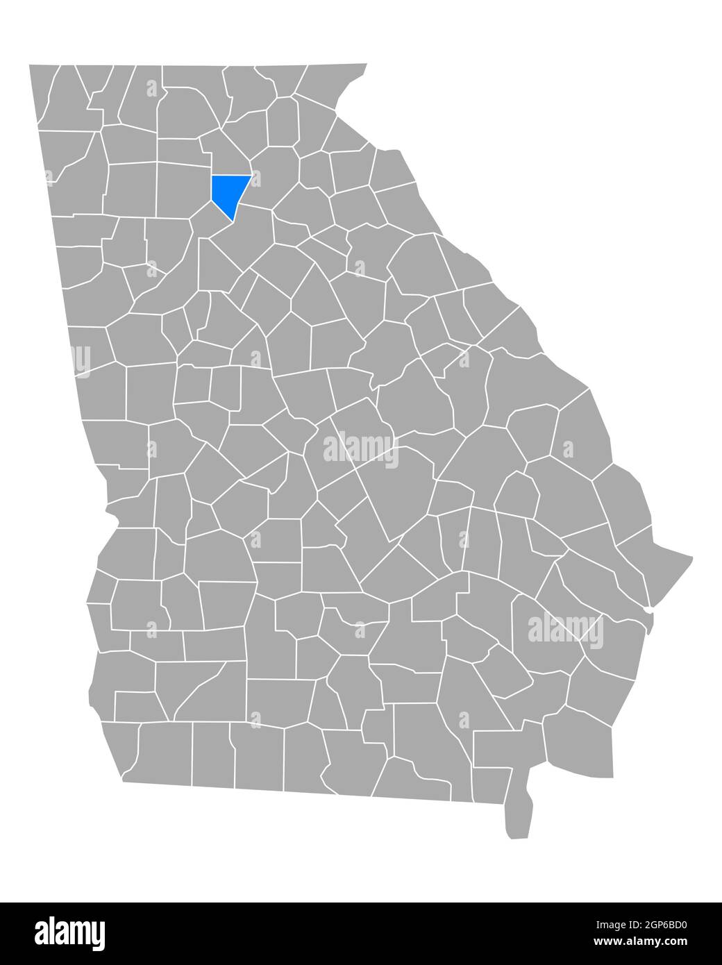 Map of Forsyth in Georgia Stock Photo - Alamy